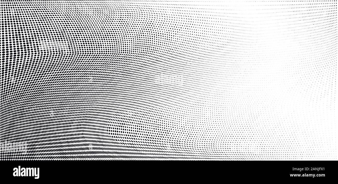 Abstract Monochrome Halftone Pattern Soft Dynamic Linesvector