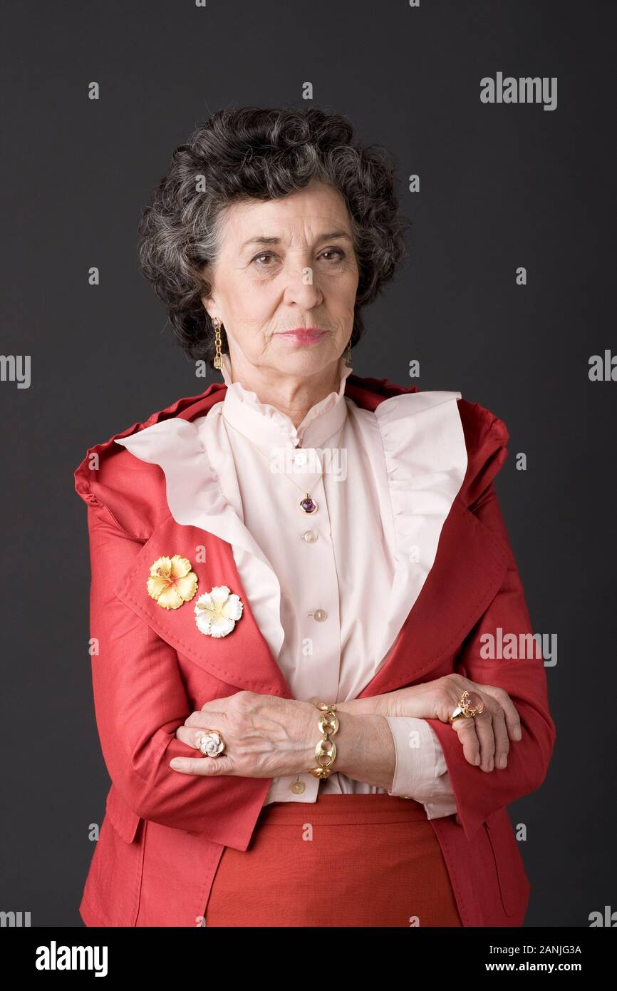 Fashion portrait of a senior lady Stock Photo - Alamy