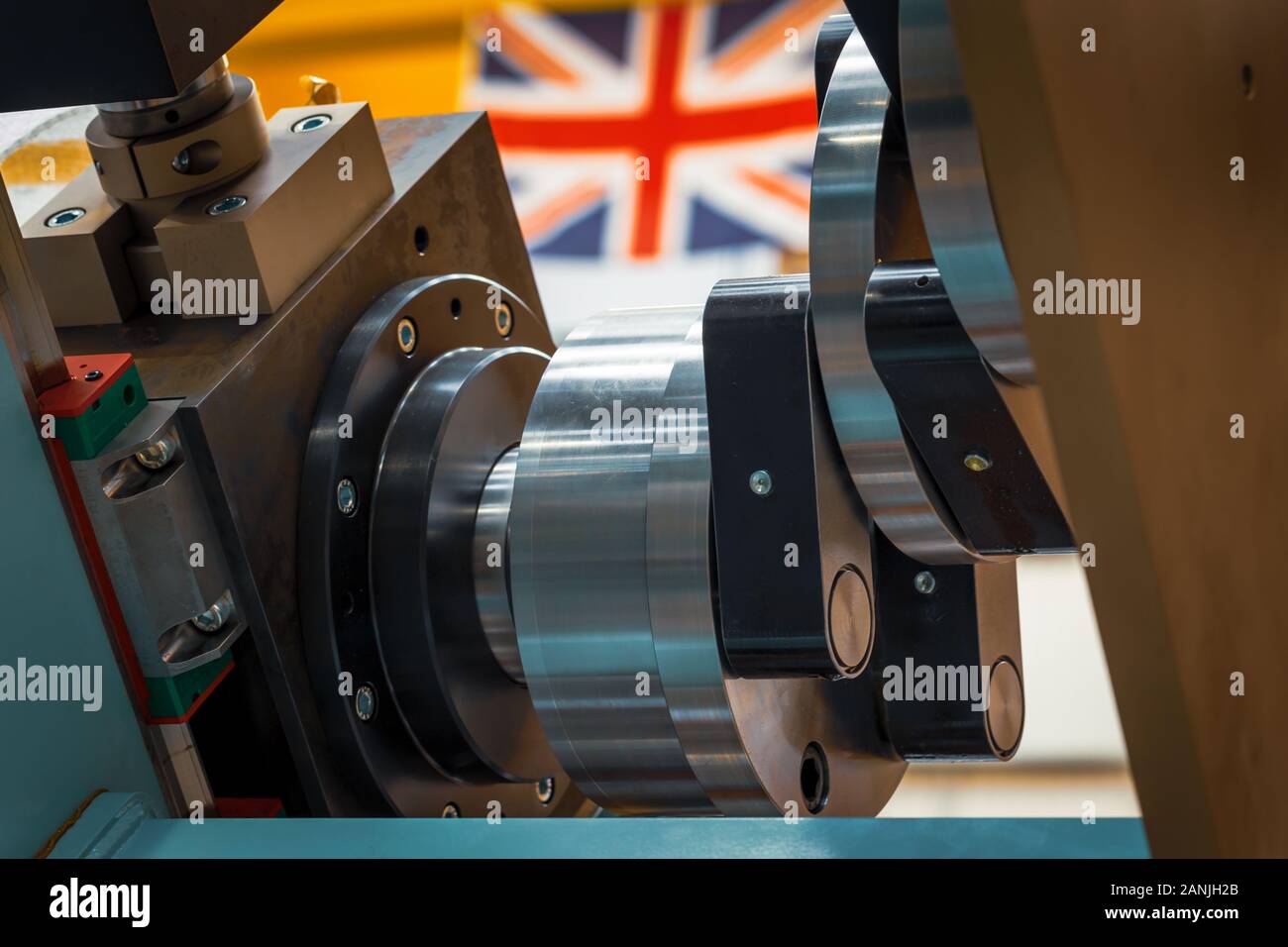 British engineering, mechanical equipment made in the UK. Union Jack ...
