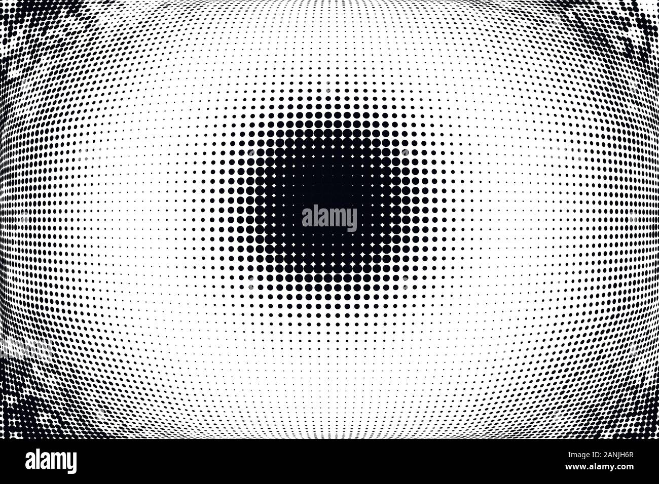 Abstract Monochrome Halftone Pattern Soft Dynamic Linesvector Illustration With Dots Stock