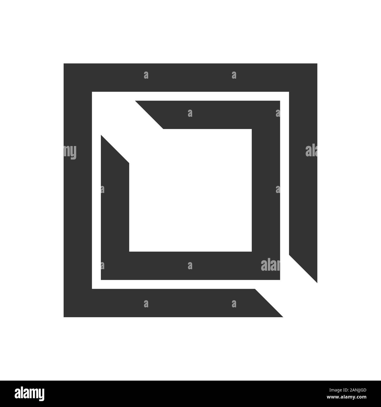 Technology logo simple tech design. Vector creative abstract square ...