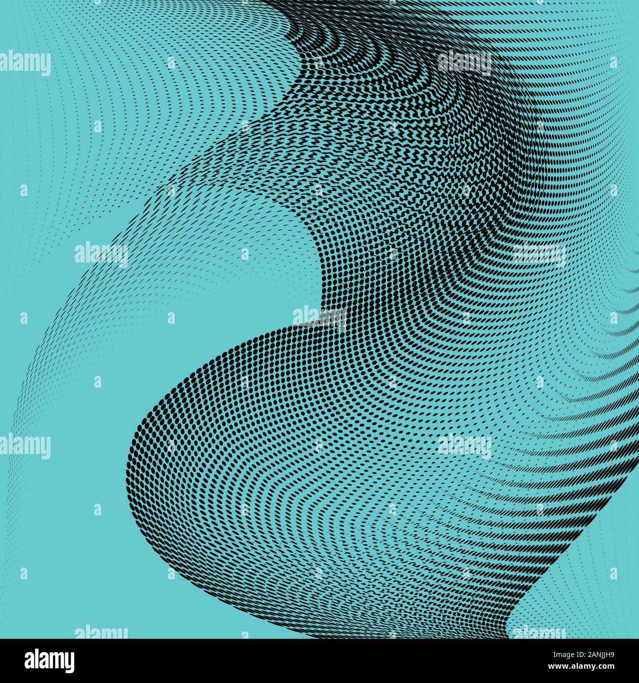 Abstract Monochrome Halftone Pattern Soft Dynamic Linesvector