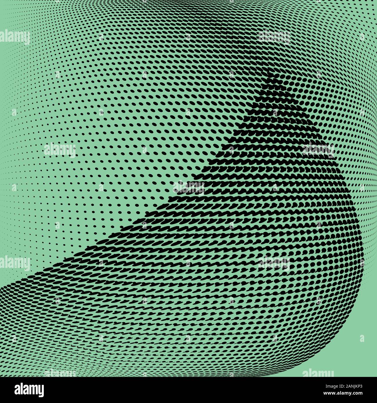 Abstract Monochrome Halftone Pattern Soft Dynamic Linesvector