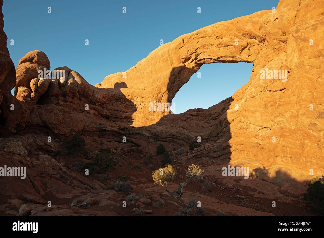 South Window Arch, Arches National Park, Moab, Utah, USA Stock Photo ...