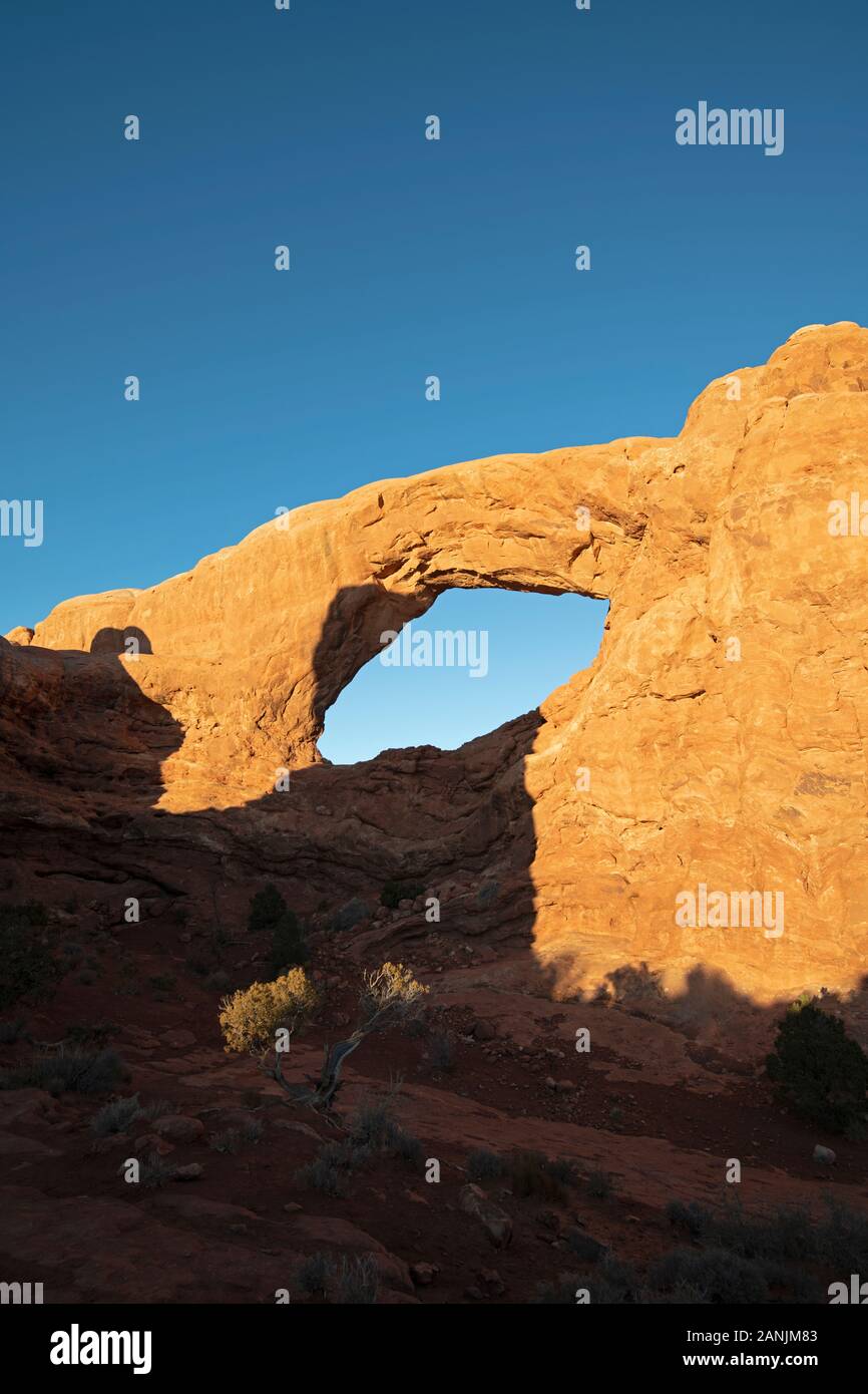 South Window Arch, Arches National Park, Moab, Utah, USA Stock Photo ...