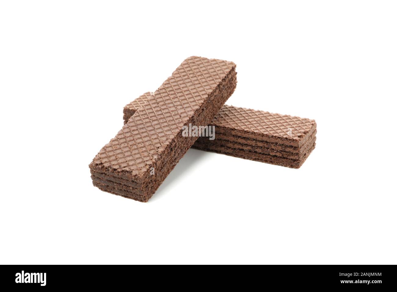 Sweet chocolate wafer biscuits isolated on white background Stock Photo ...