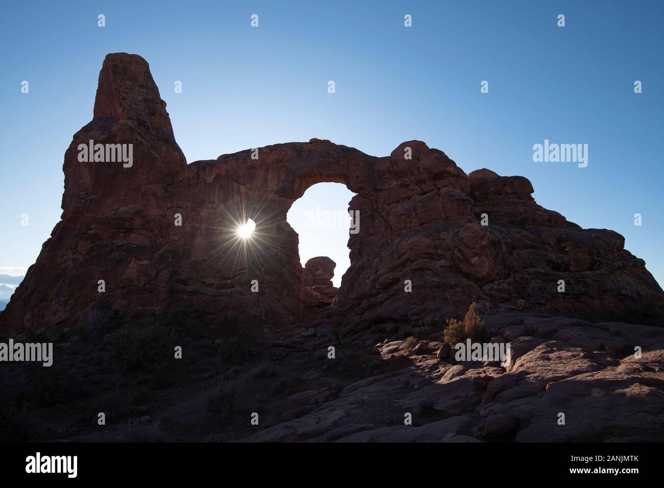 Turret Arch, Arches National Park, Moab, Utah, USA Stock Photo - Alamy
