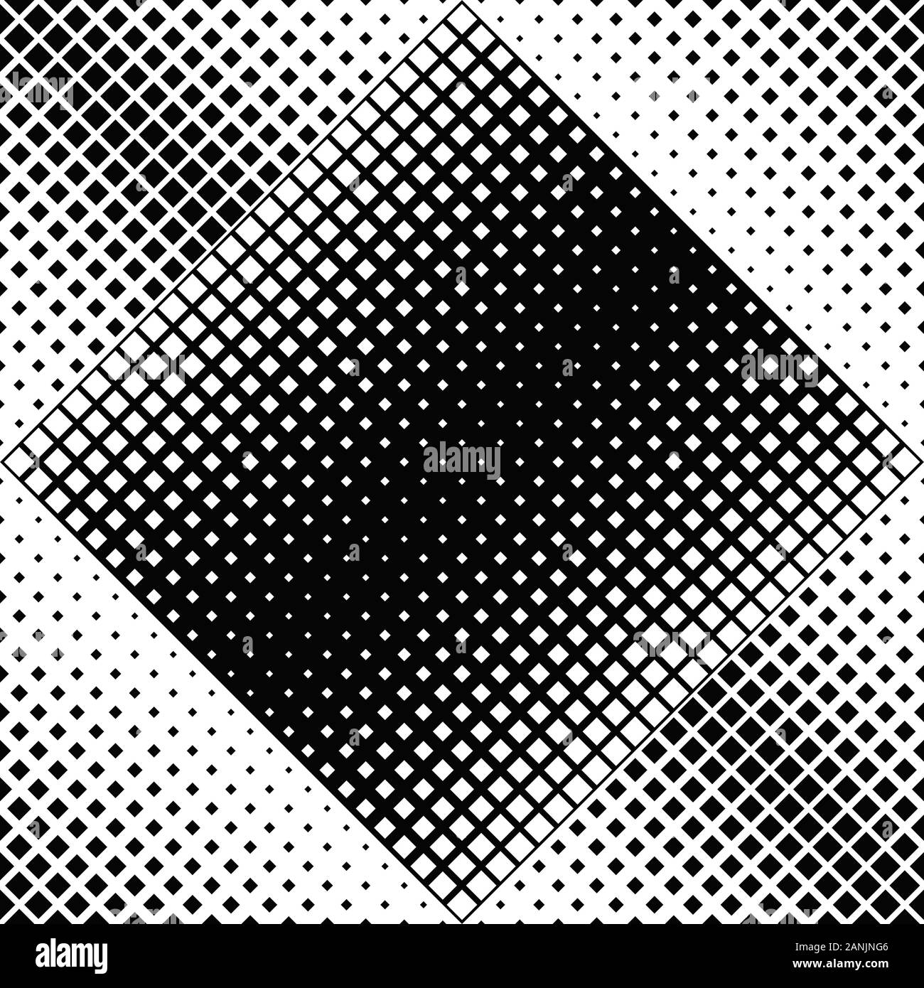 Seamless black and white geometrical square pattern background - abstract monochrome vector ...