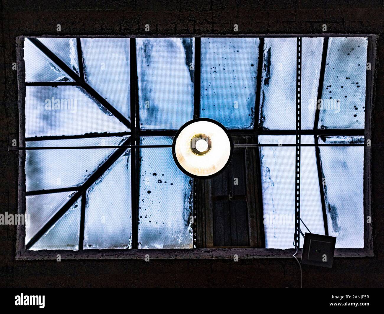 abstract of skylight in the abandoned China Halls of Spode factory in ...