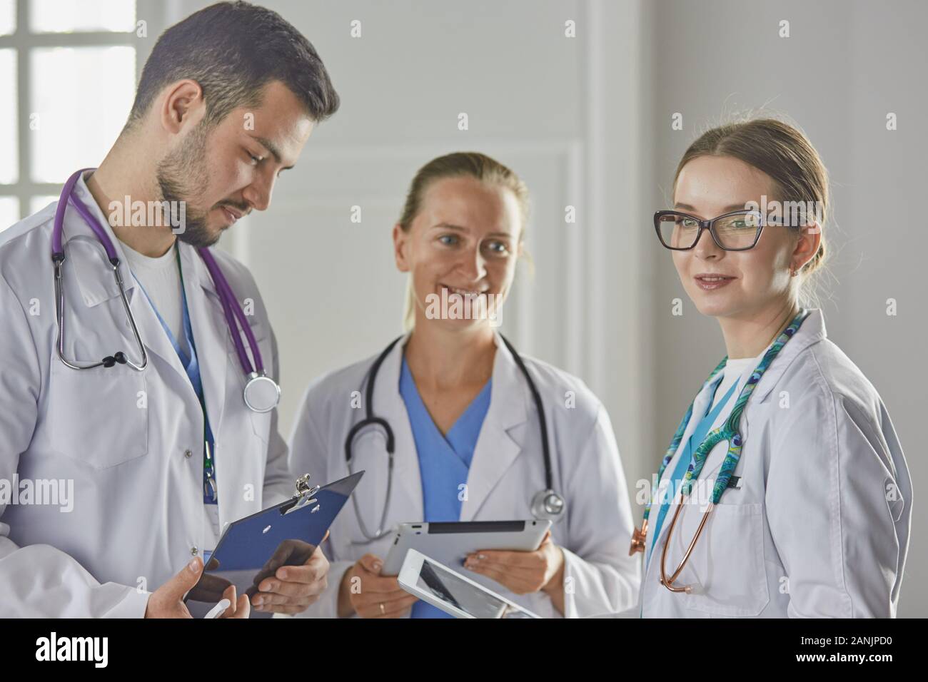 group of medical workers portrait in hospital Stock Photo - Alamy