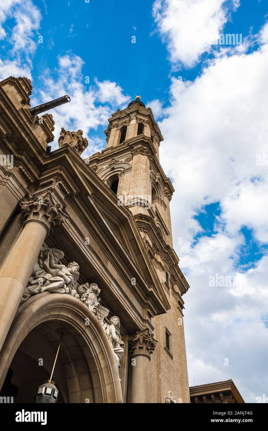 View of beautiful buildings in Zaragoza Stock Photo - Alamy