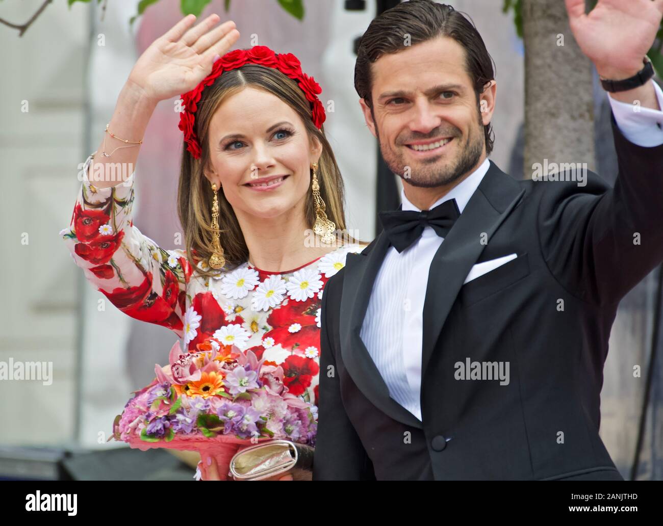 STOCKHOLM, SWEDEN - JUNE 11, 2019: The Swedish Royal family at the ...