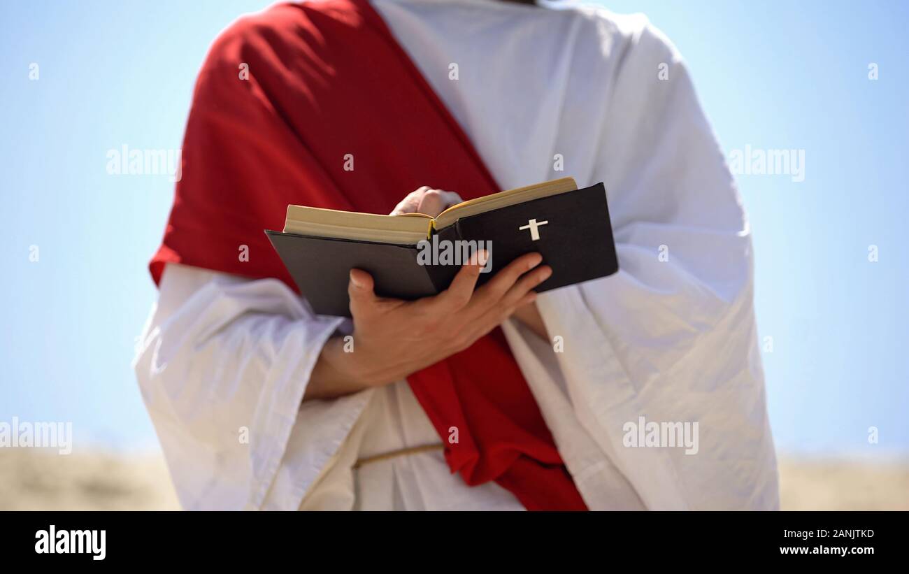 Prophet in robe reading bible, theology and interpretation of ...