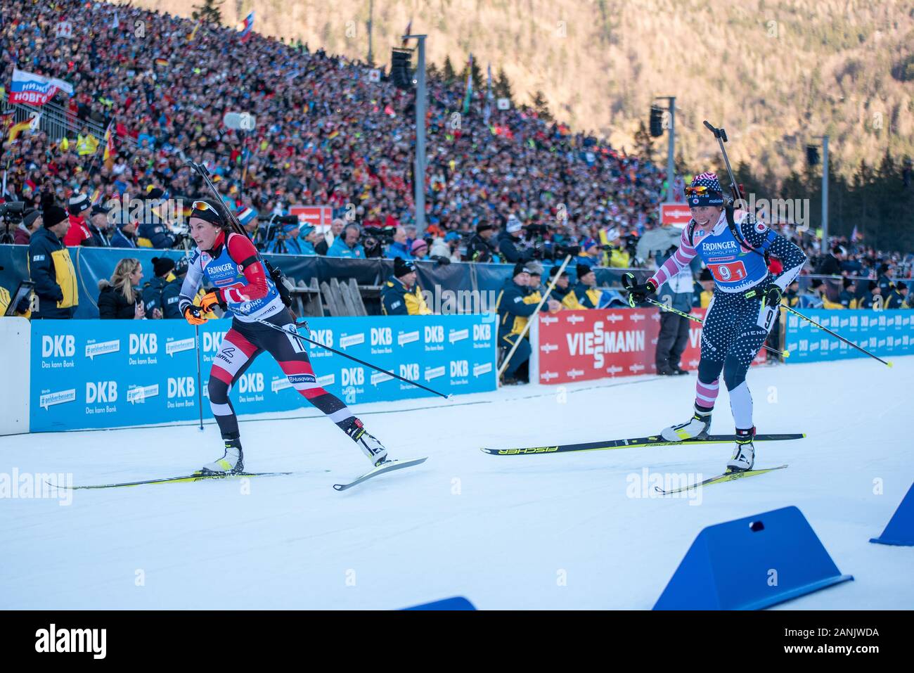 Ruhpolding, Germany. 17th Jan, 2020. Julia Schwaiger of Austria and ...