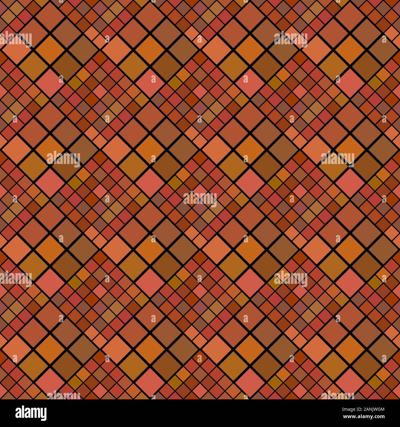 Seamless geometrical abstract diagonal square pattern background - brown vector graphic from ...