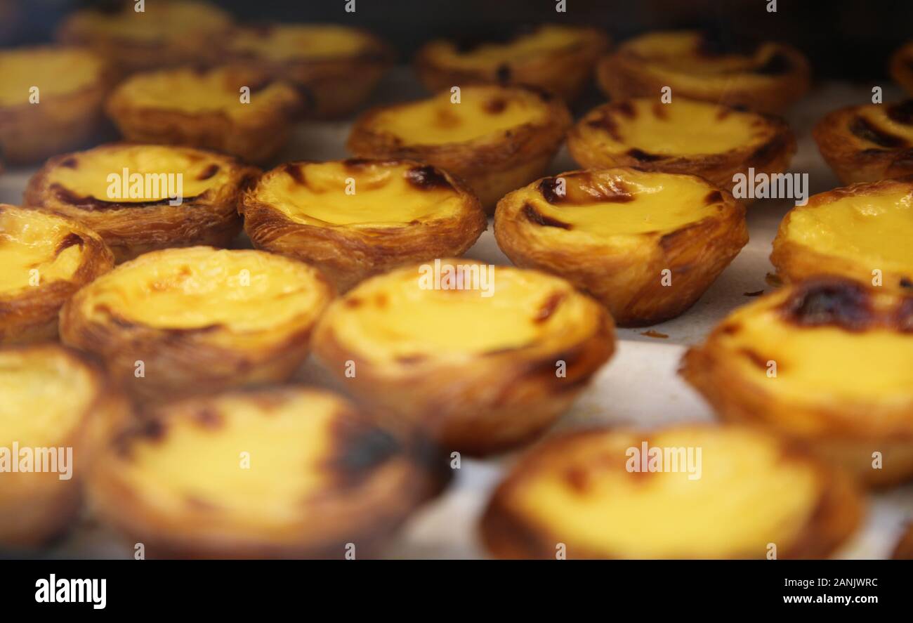 traditional Portuguese custard pastries, pastel de nata, from Lisbon ...