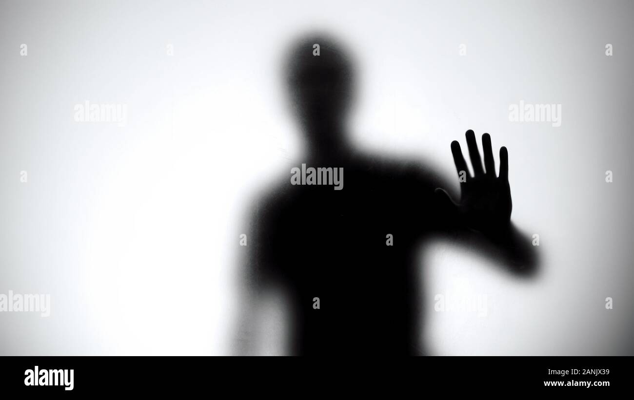 Man depression wall silhouette hi-res stock photography and images - Alamy
