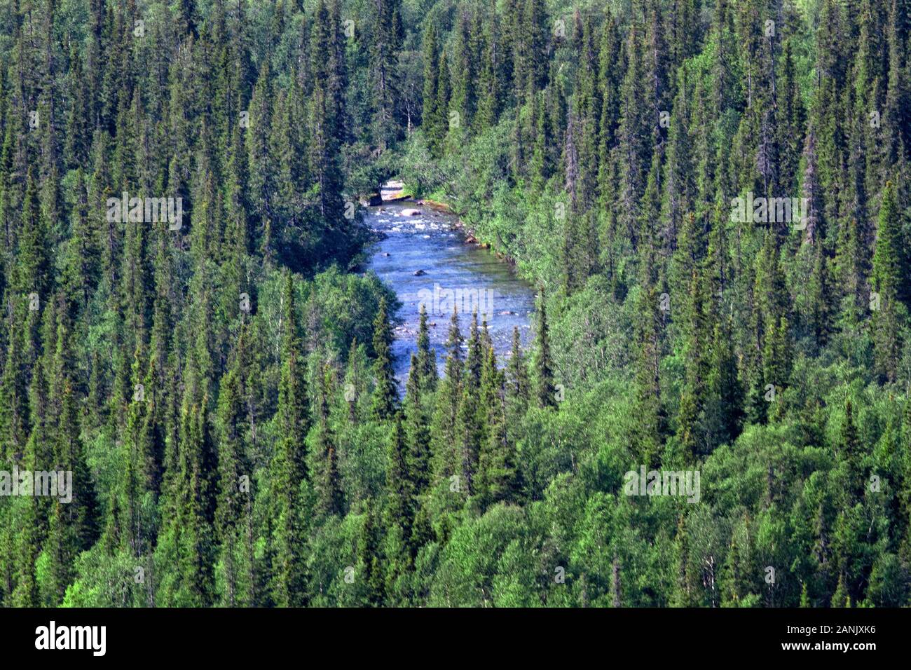 The site of the river is visible from the hill among the Northern ...