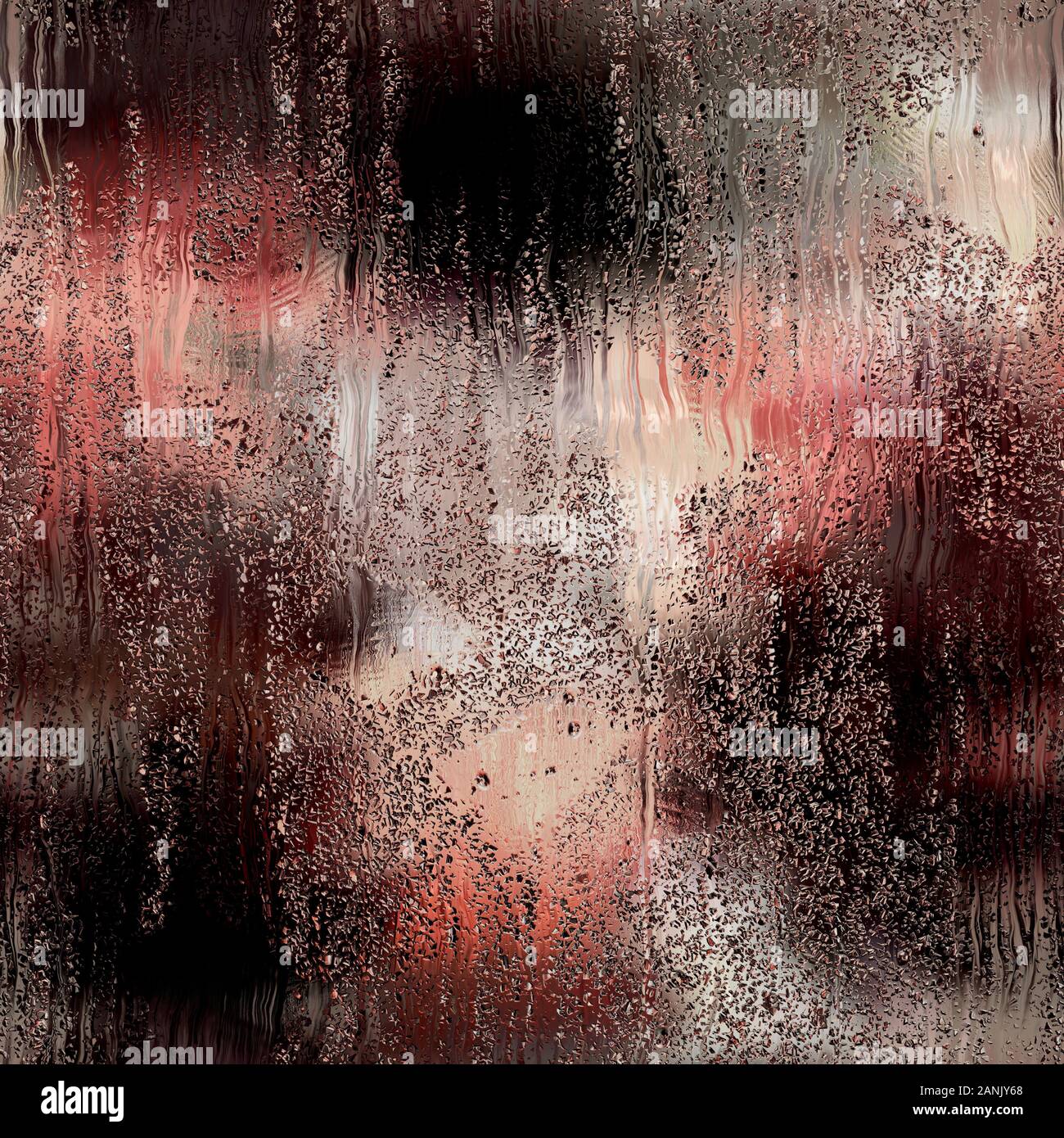 Raining serene wet glass seamless pattern swatch Stock Photo - Alamy