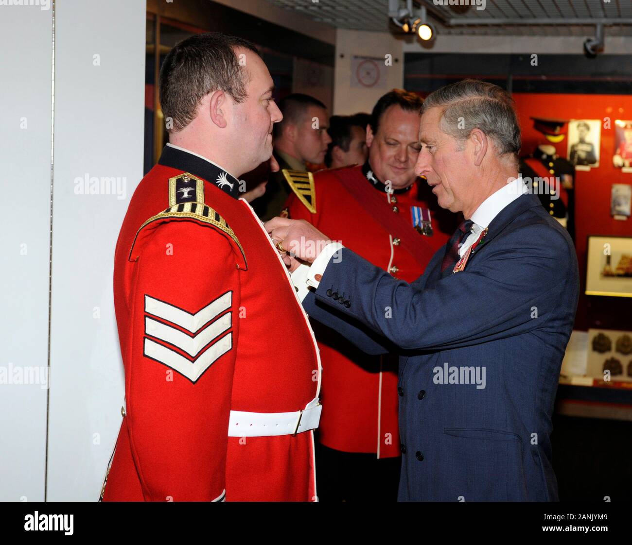 The Prince of Wales as Colonel in chief of the Welsh guards attends a ...