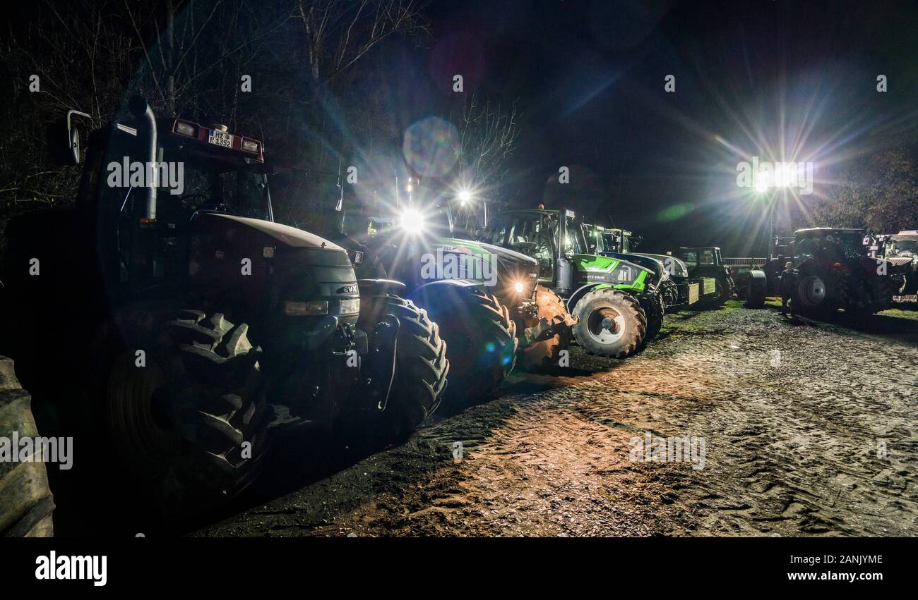 Nieder Olm, Germany. 17th Jan, 2020. Tractors will be on display at the ...