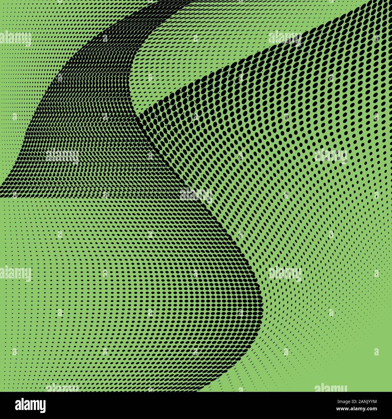Abstract Monochrome Halftone Pattern Soft Dynamic Linesvector