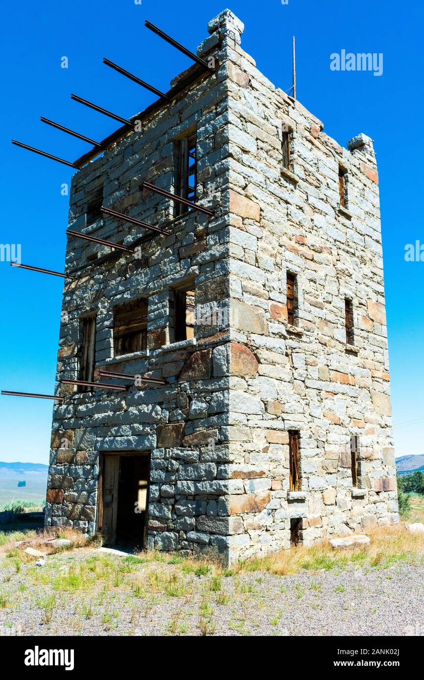Austin, Nevada / United States - August 16, 2019: Stokes Castle Stock ...