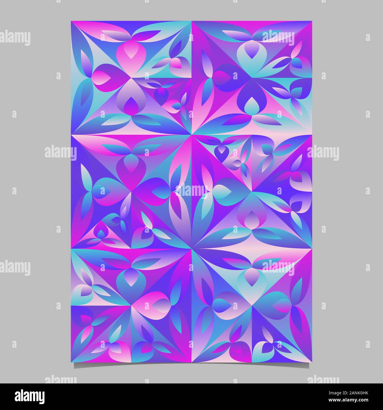 Geometrical floral triangle page background - abstract gradient ...