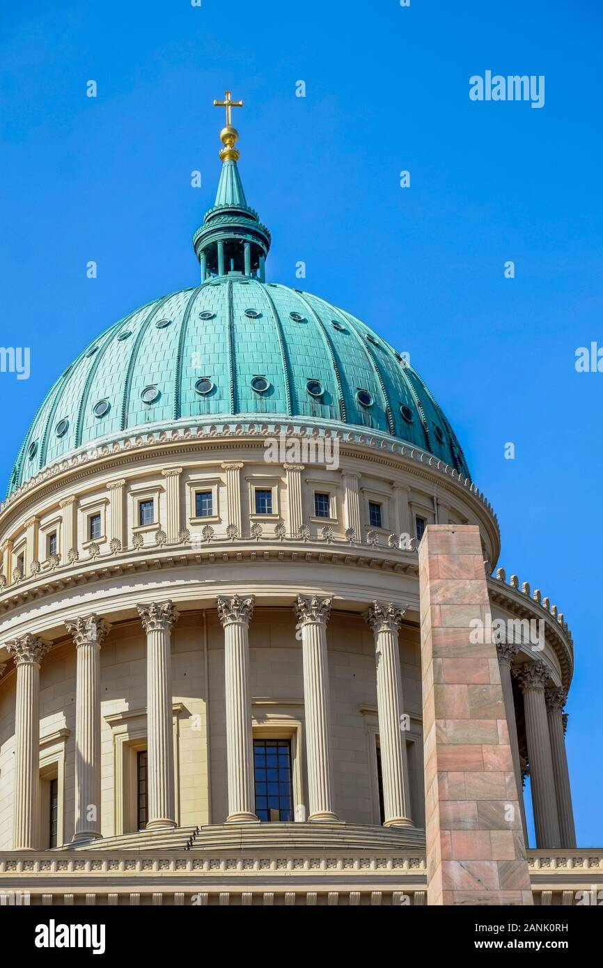 st nicholas church , dome and marble obelisk Stock Photo - Alamy