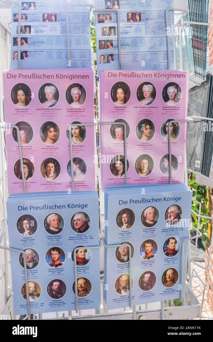 stand with picture postcards showing prussian kings and queens Stock ...