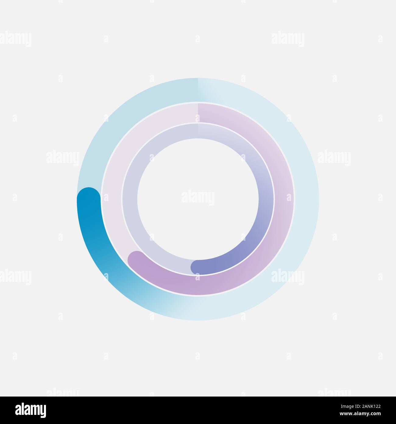 Circular activity ring flat vector icon for watch apps and websites ...