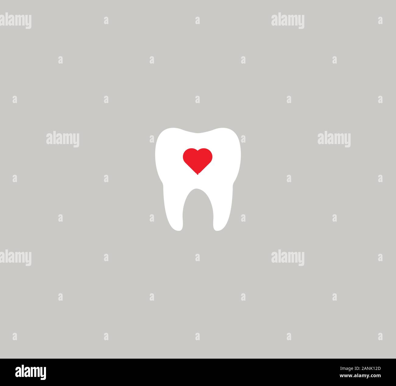 Dental icon vector template - tooth and heart Stock Vector Image & Art ...