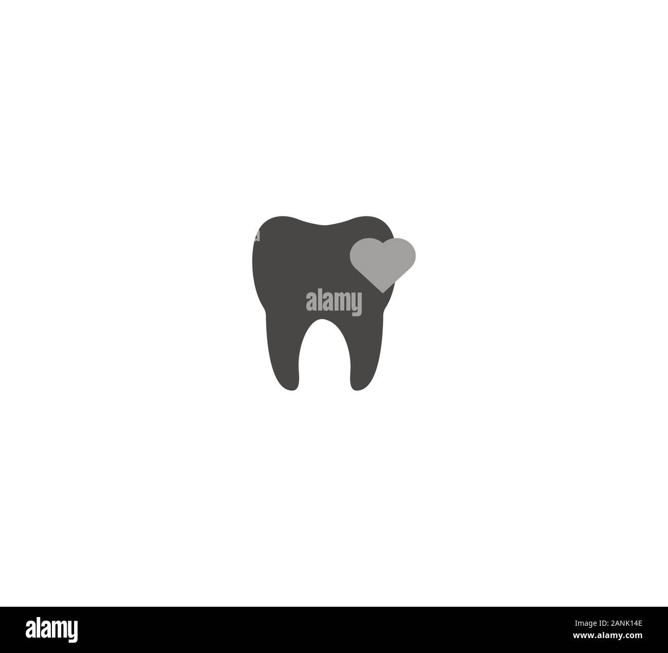 Gray flat vector icon tooth, dentistry closeup isolated Stock Vector ...