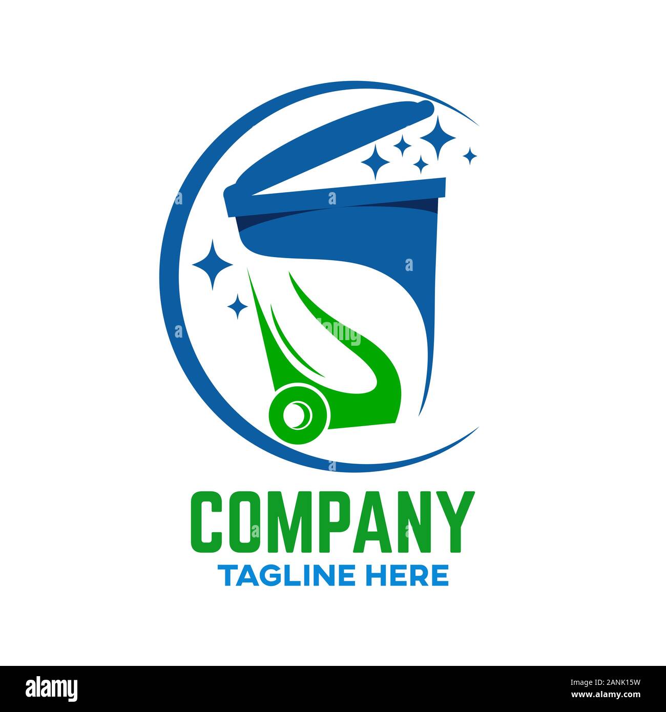 Modern Trash can logo. Vector illustration Stock Vector Image & Art - Alamy