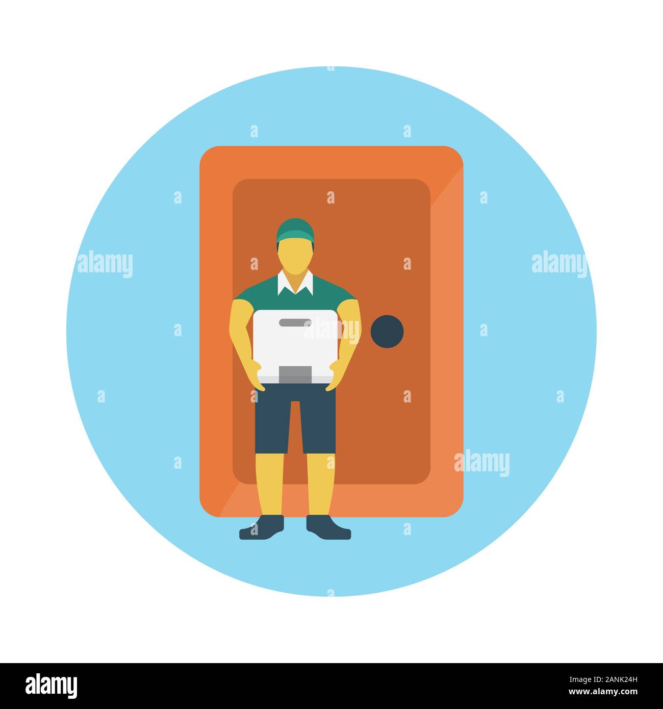 Boy knocking door hi-res stock photography and images - Alamy