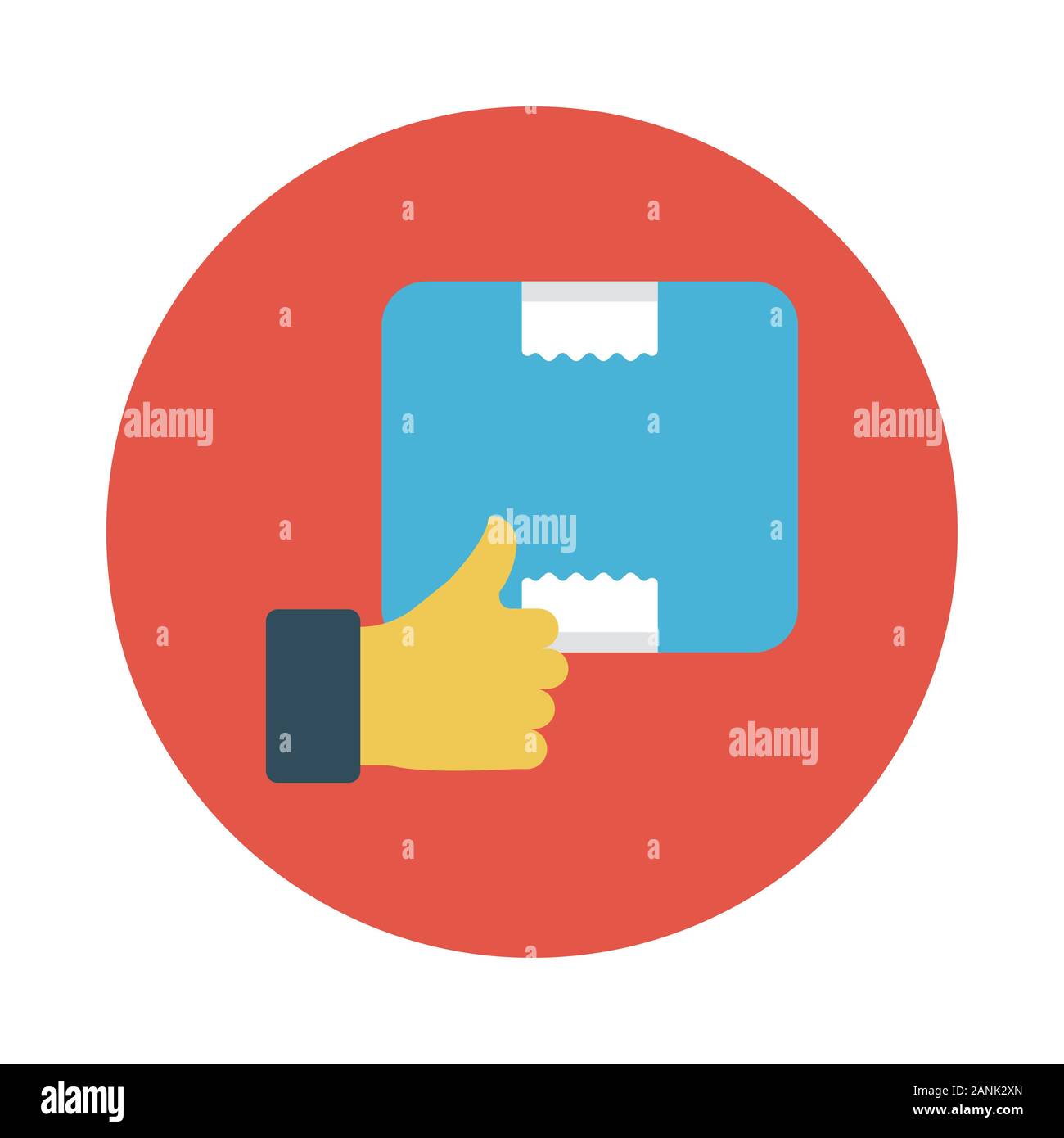 Courier parcel box icon Cut Out Stock Images & Pictures - Alamy