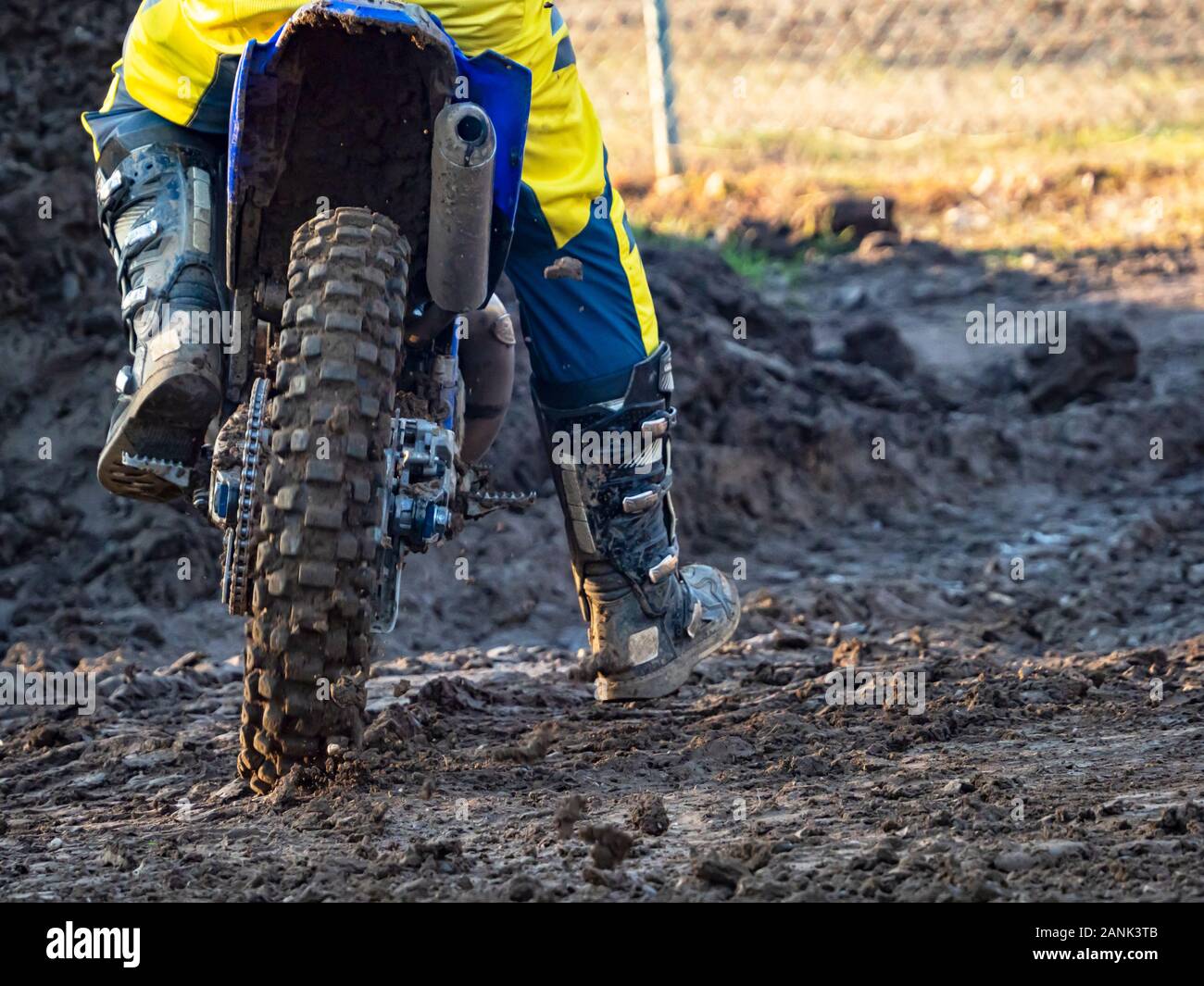Motocross scene on a trail Stock Photo - Alamy