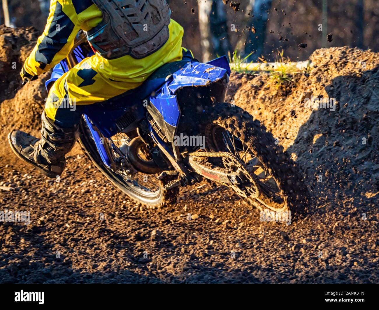 Motocross scene on a trail Stock Photo - Alamy