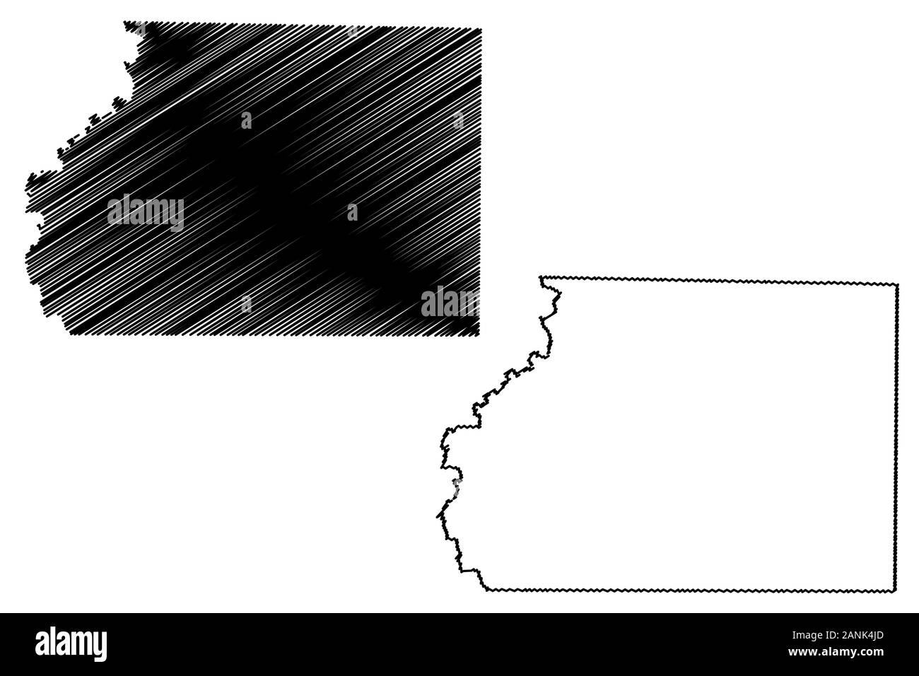 Ashley outline map Stock Vector Images - Alamy