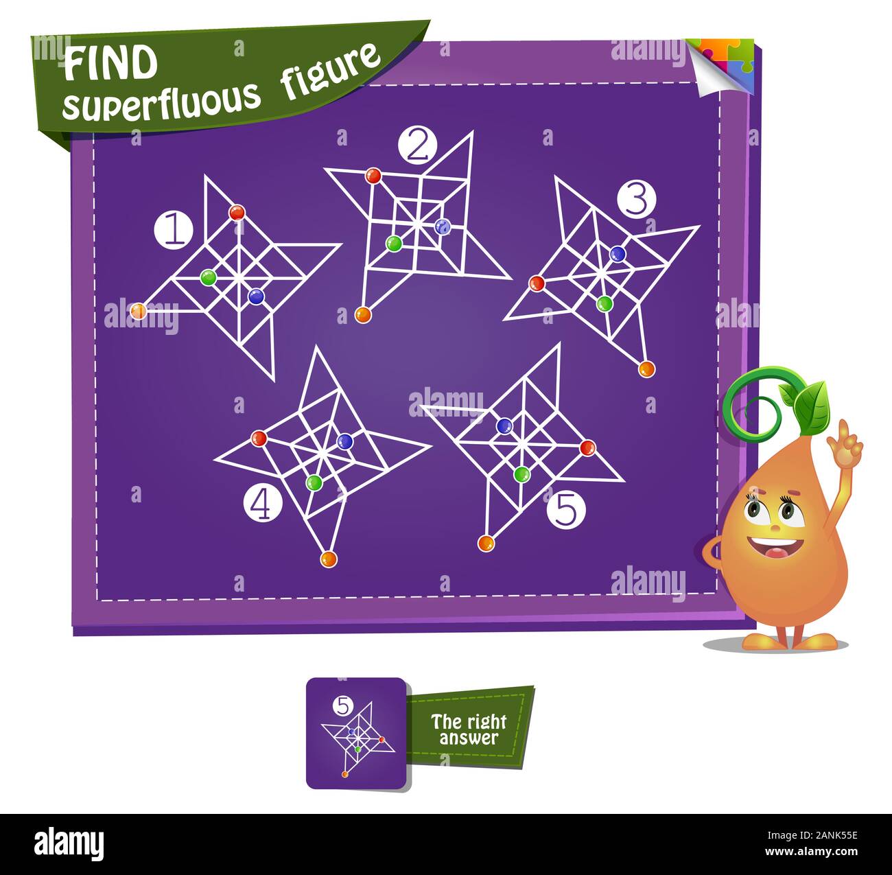 Visual Game for children and adults. Development of logic, iq. Task ...