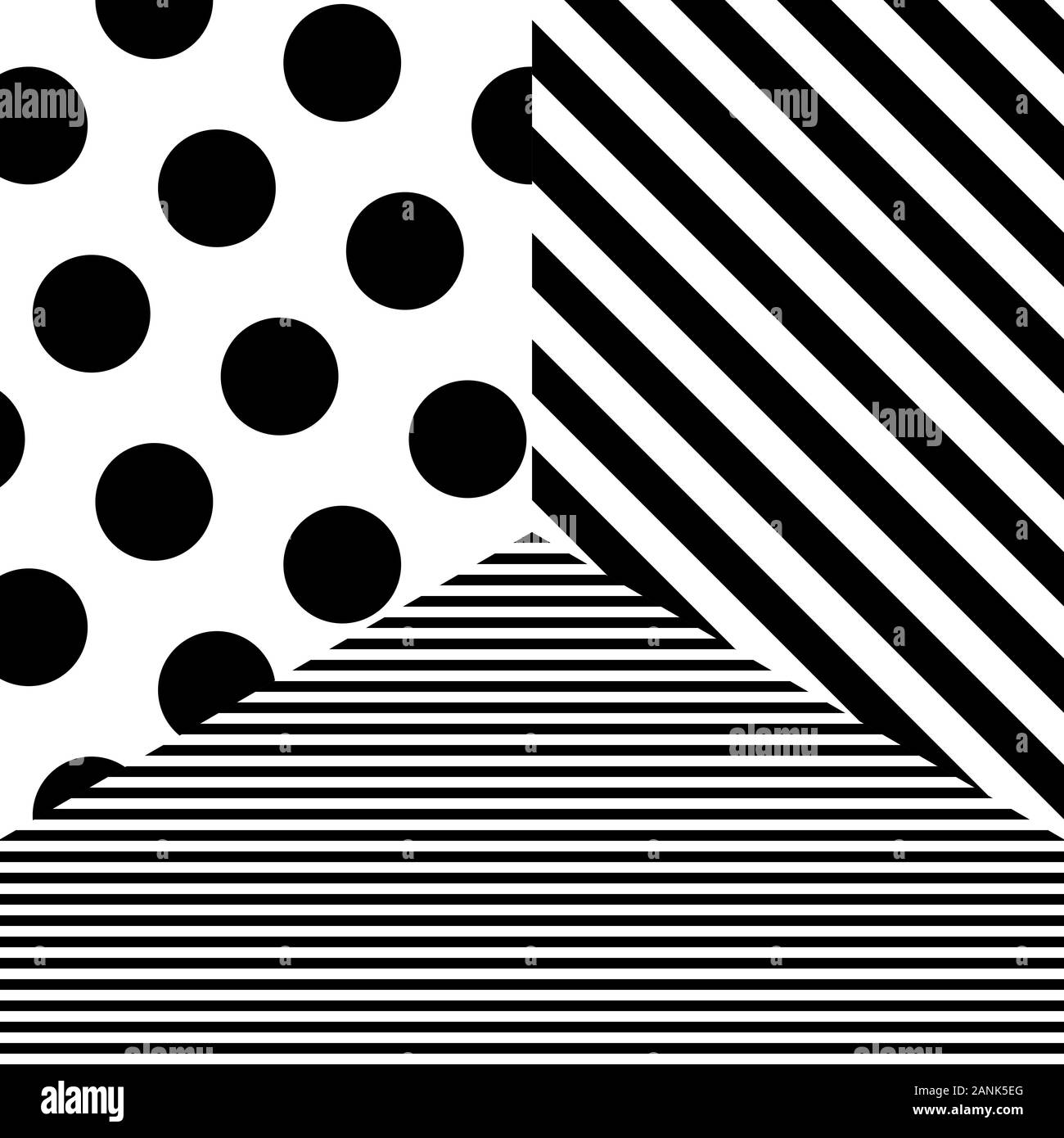 Abstract pattern with black dots and stripes Stock Vector Image & Art ...