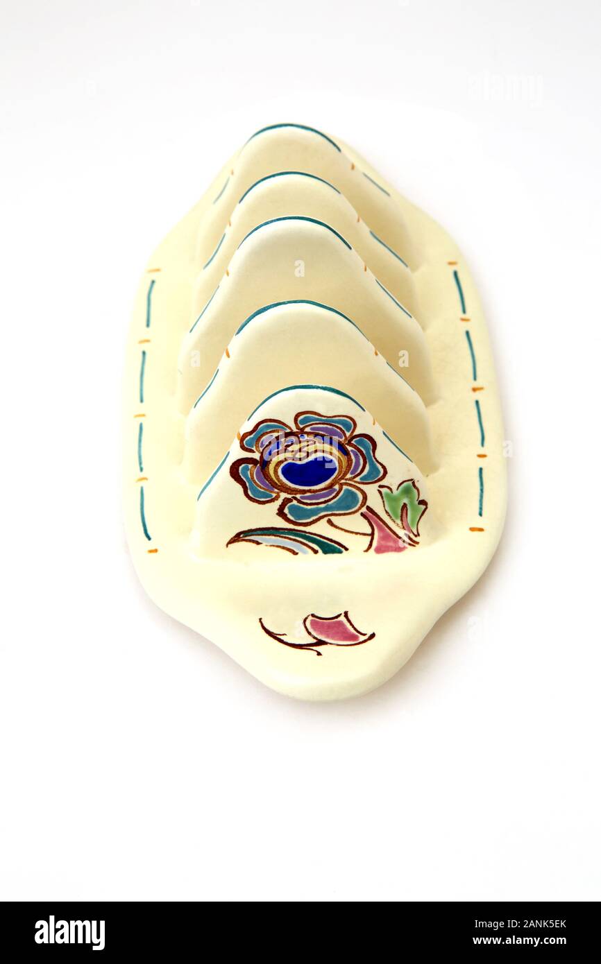 Vintage Art Deco Honiton Pottery Toast Rack Stock Photo - Alamy