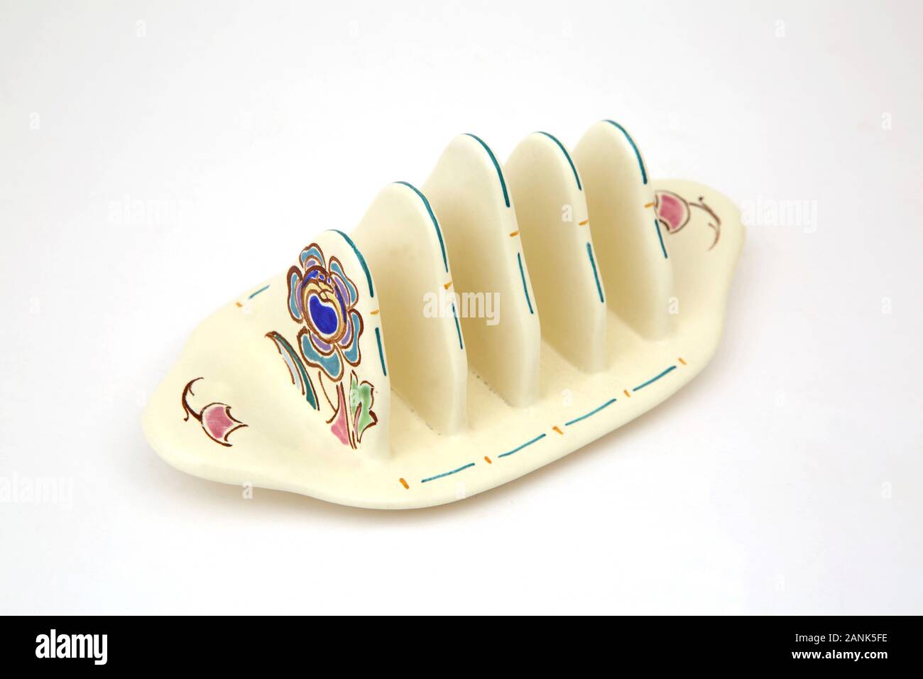 Vintage Art Deco Honiton Pottery Toast Rack Stock Photo - Alamy