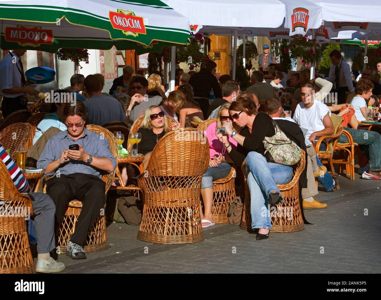 Poland, Krakow, Main Market Square, restaurant, cafe Stock Photo - Alamy