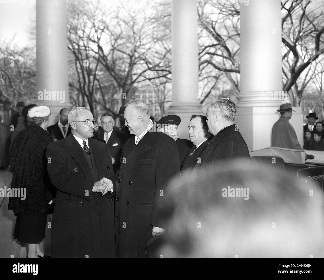 U.S. President Harry Truman and U.S. President-Elect Dwight Eisenhower ...
