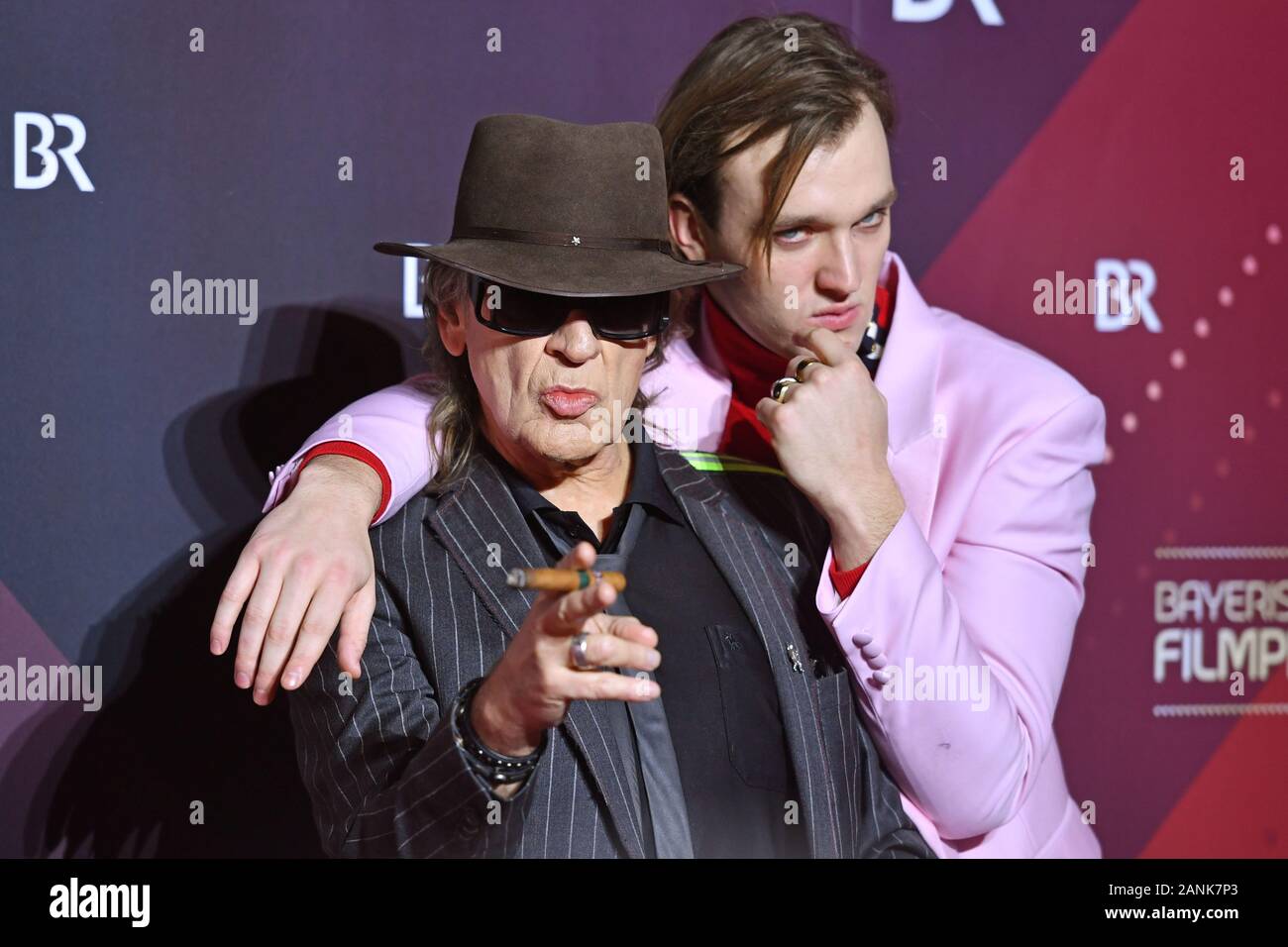 Udo LINDENBERG (Saenger) with Jan BUELOW (actor), 41st Bavarian Film ...