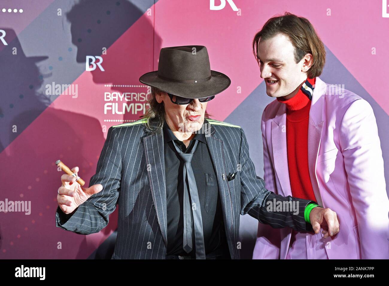 Udo LINDENBERG (Saenger) with Jan BUELOW (actor), 41st Bavarian Film ...
