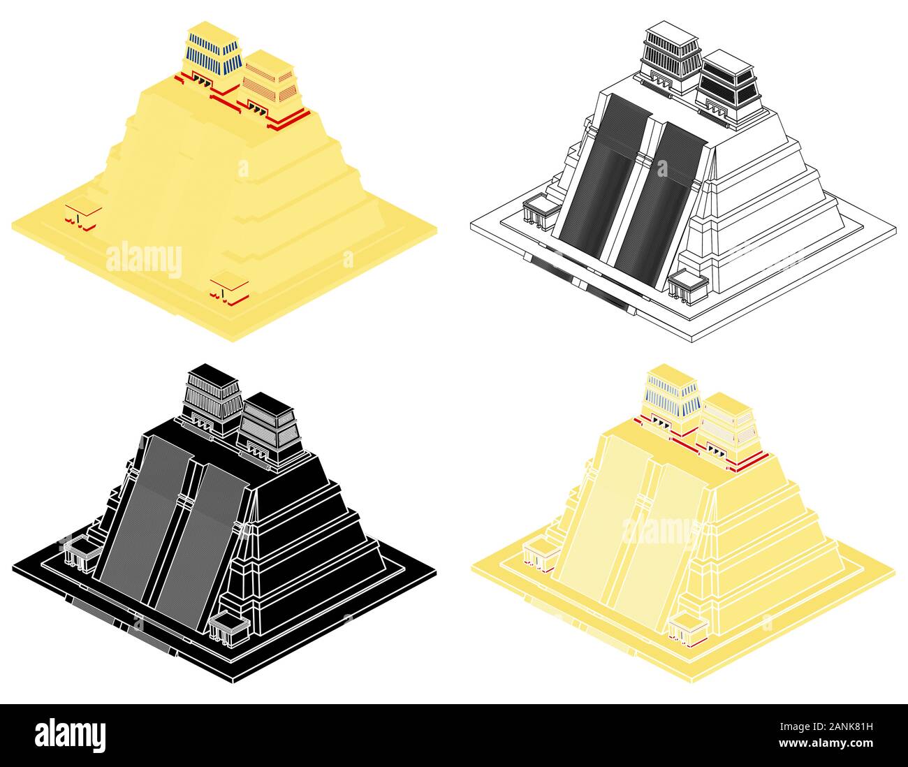 Tenochtitlan Temple Drawing