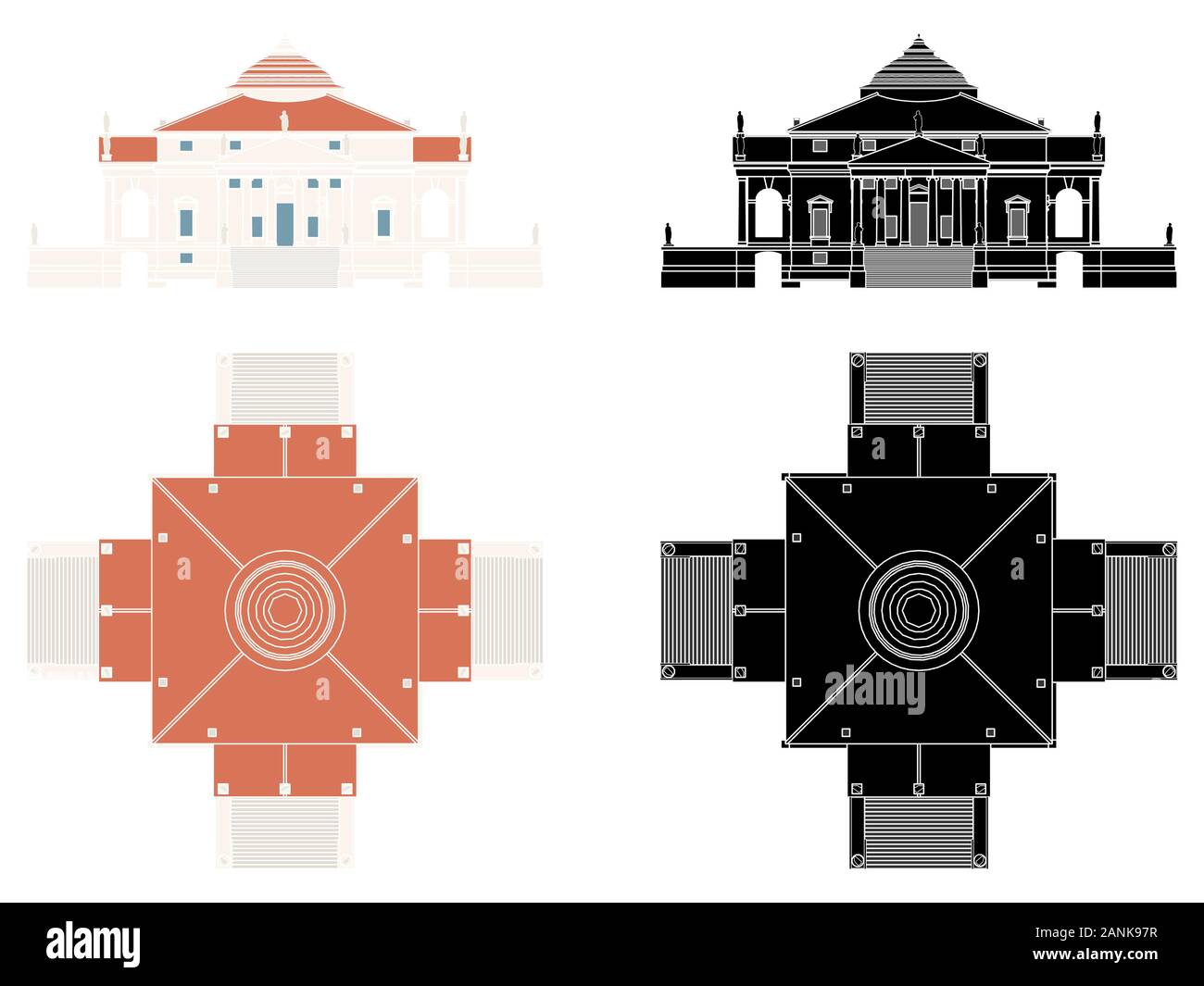 Front view historical home Cut Out Stock Images & Pictures - Alamy