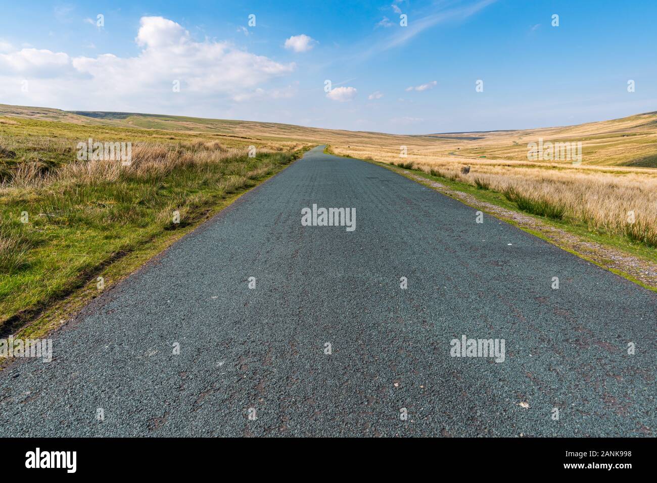 Rural road in the Yorkshire Dales near West Stonesdale, North Yorkshire ...